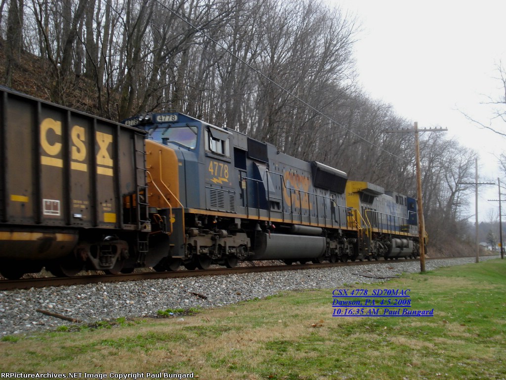CSX 4778 SD70MAC 5 April 2008